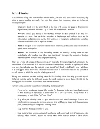 Reading skills | DOCX | Education