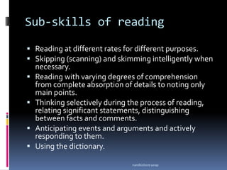 Reading skills | PPTX