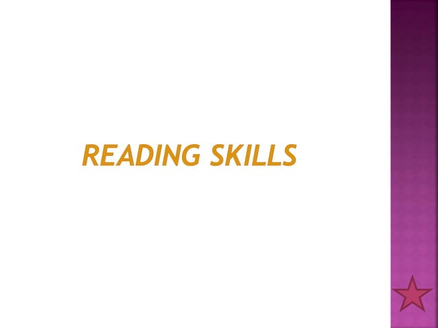 Reading skills | PPT