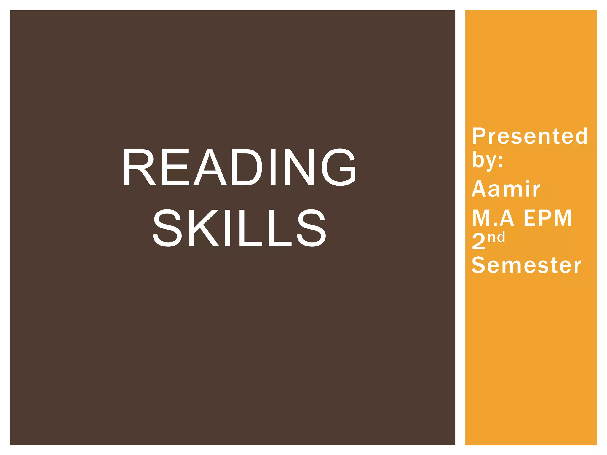 Reading skills I Communication Skills | PPTX