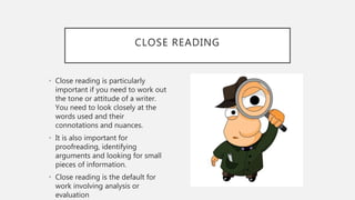 Reading skills | PPTX