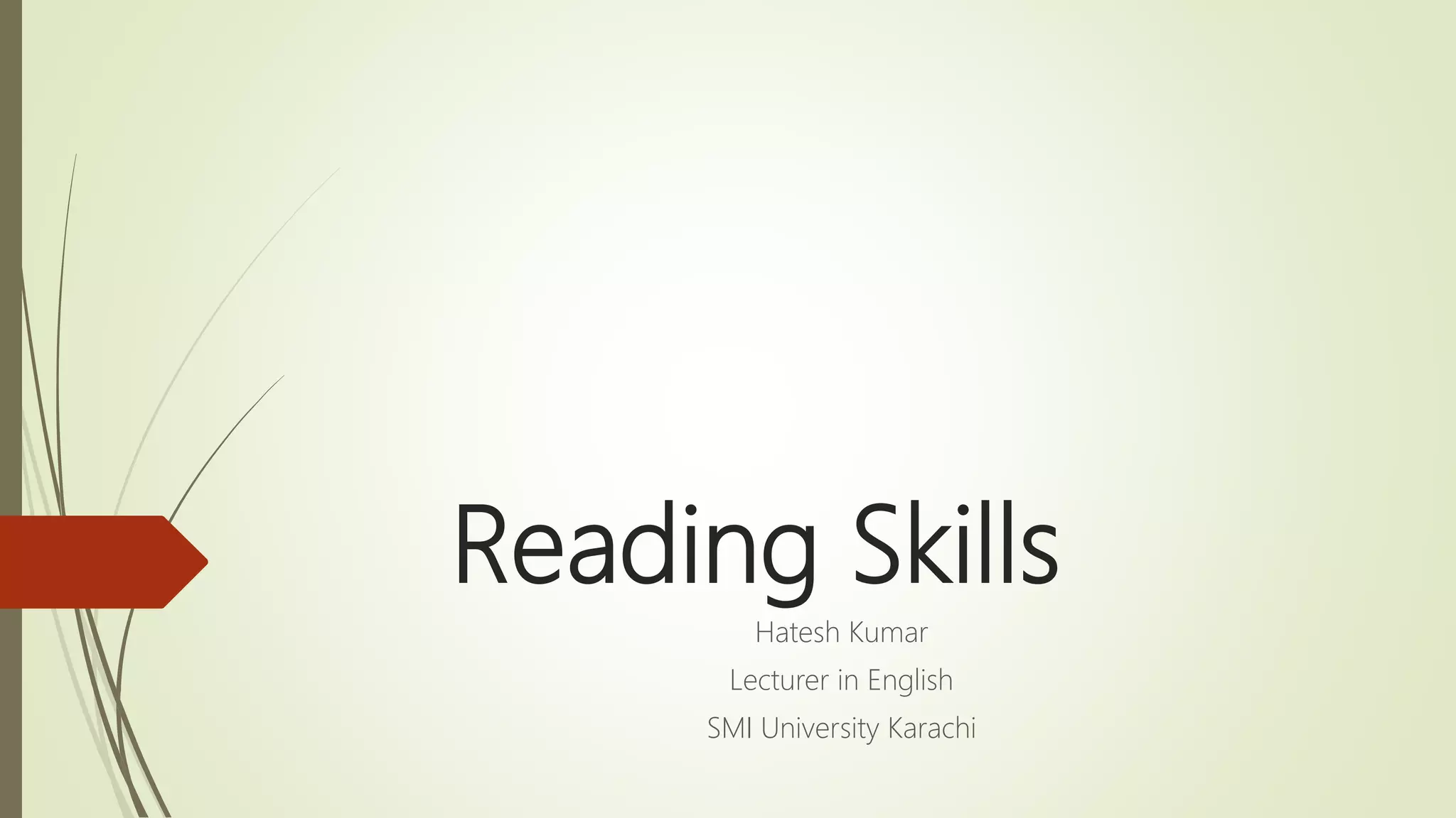 Reading skills | PPTX