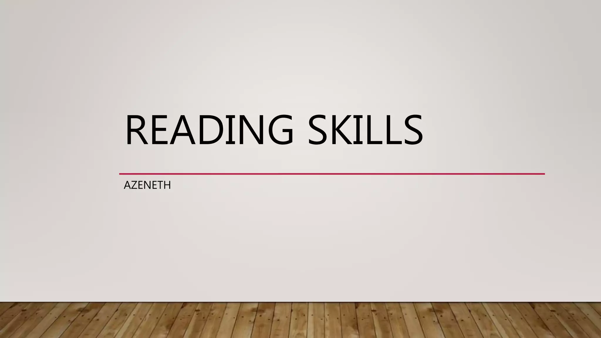 Reading skills | PPT