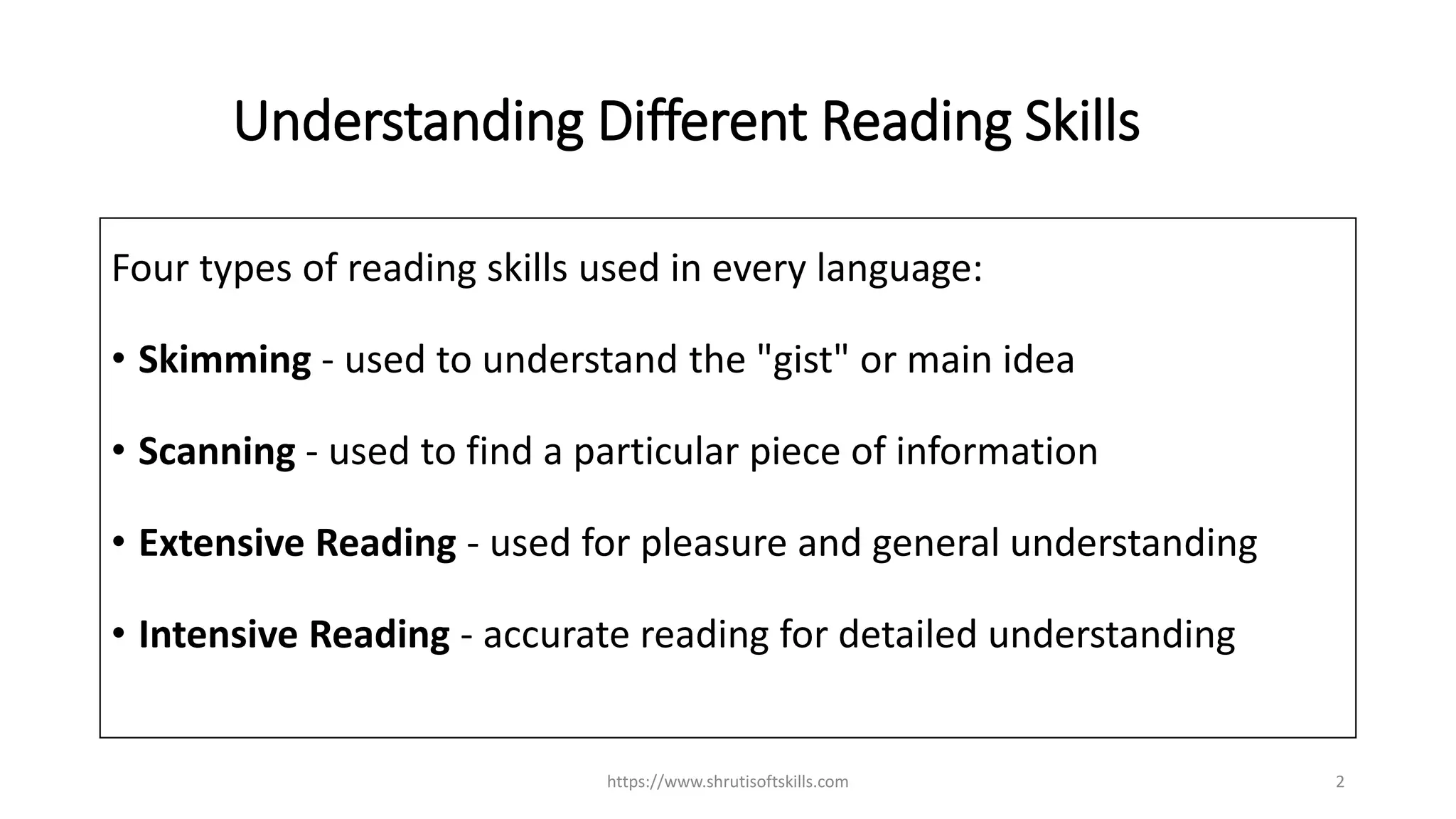 HOW TO IMPROVE YOUR READING SKILLS & STYLES | PDF