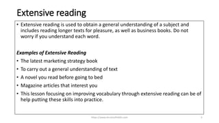 HOW TO IMPROVE YOUR READING SKILLS & STYLES | PDF