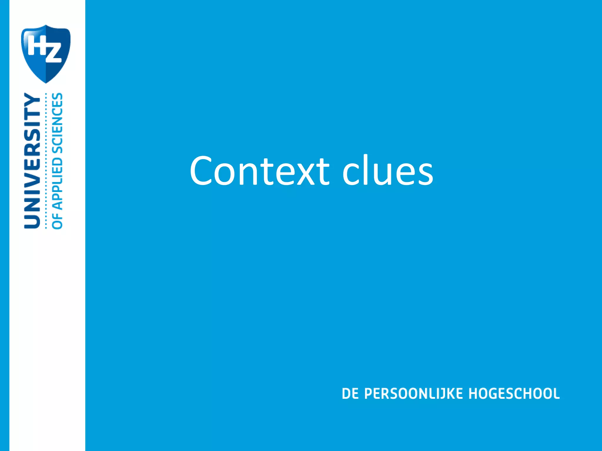 Reading skills - context clues | PPTX