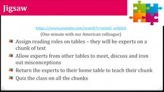 Reading skills: precis, jigsaw and chunking | PPTX