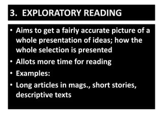 Reading skills & kinds (2) | PPTX | Science