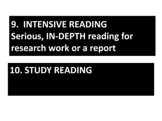 Reading skills & kinds (2) | PPTX