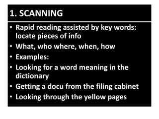 Reading skills & kinds (2) | PPTX | Science