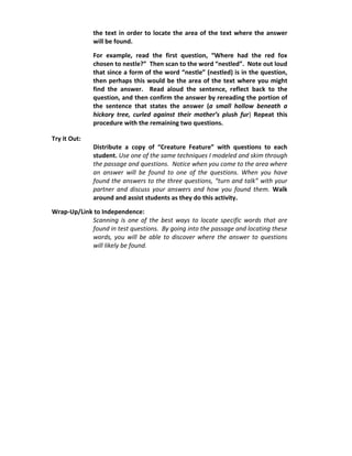 Reading skills lesson plan | PDF