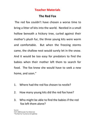 Reading skills lesson plan | PDF