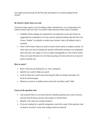 Reading skills notes | DOC