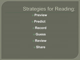 Reading Skills Presentation | PPTX