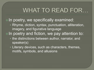 Reading Skills Presentation | PPTX