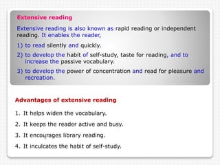 Reading skills - purpose and types of reading | PPTX