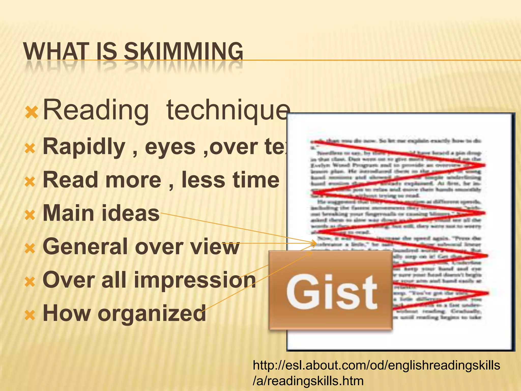 Reading skills (skimming and scanning) | PPTX
