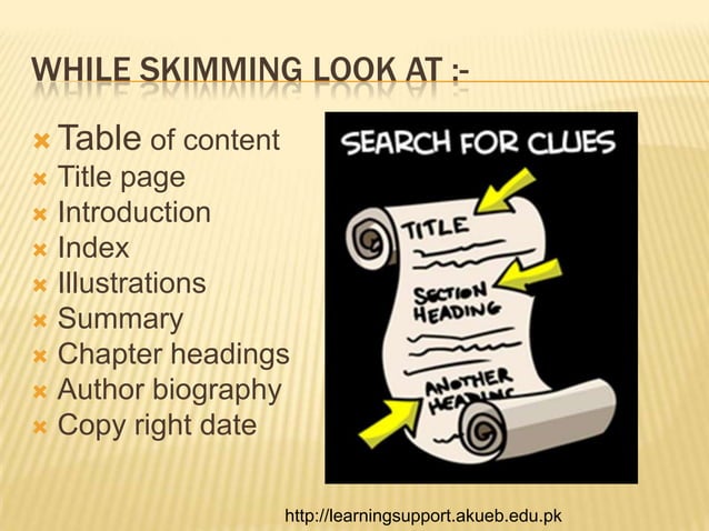 Reading skills (skimming and scanning) | PPTX