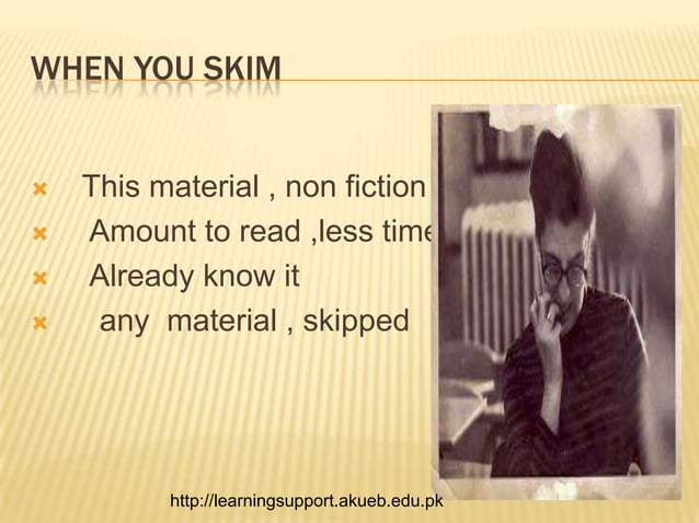 Reading skills (skimming and scanning) | PPTX