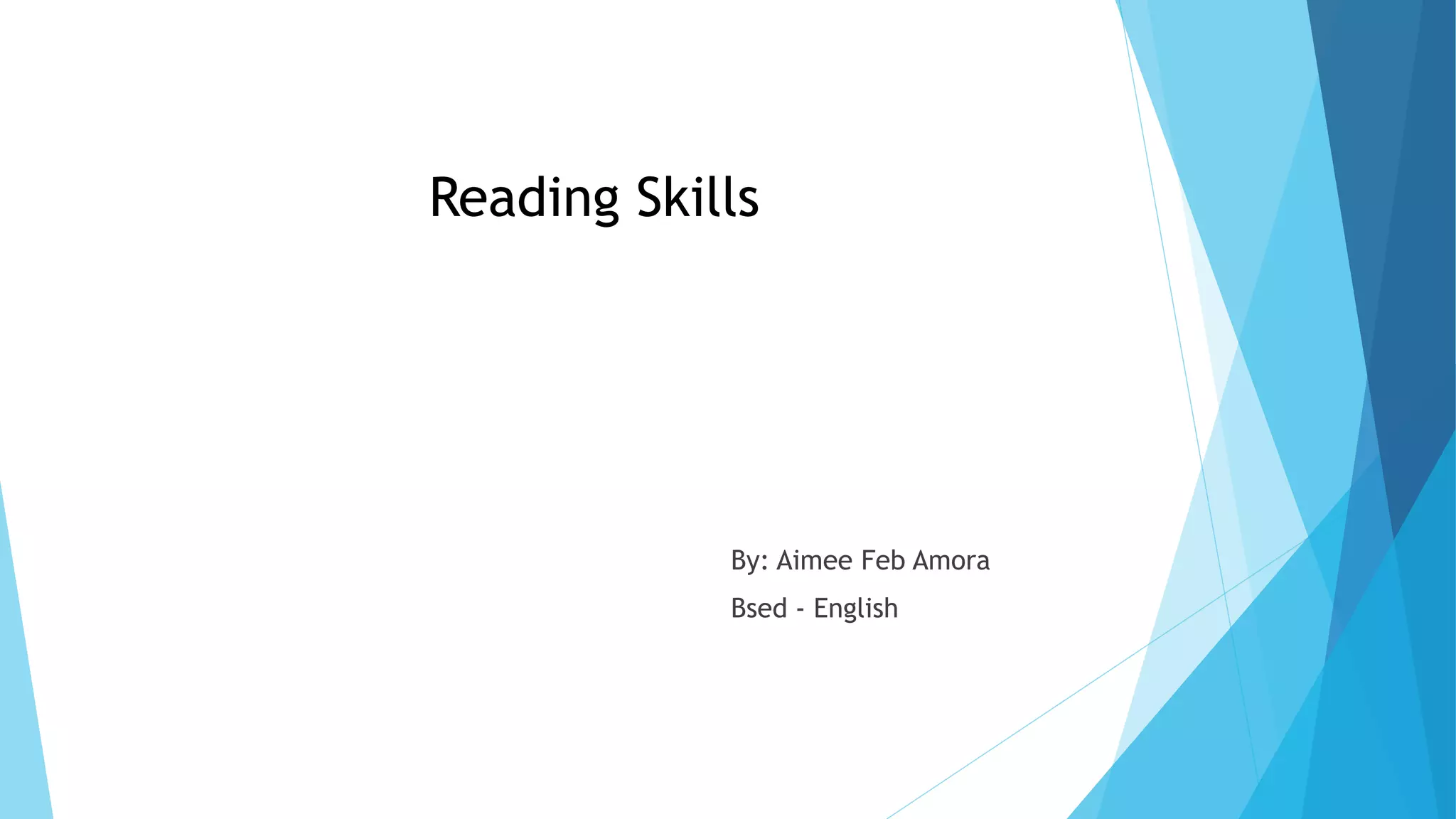 Reading skills skimming and scanning | PPTX