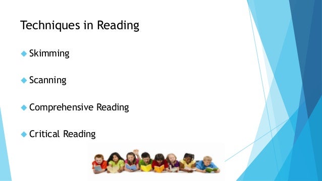 Reading skills skimming and scanning