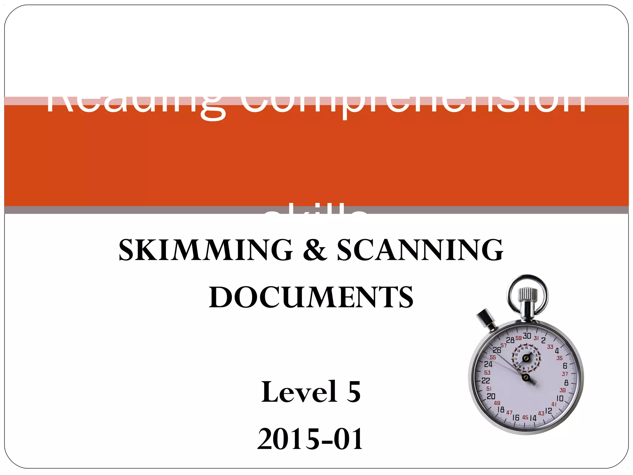 Skimming and scanning skills | PPT