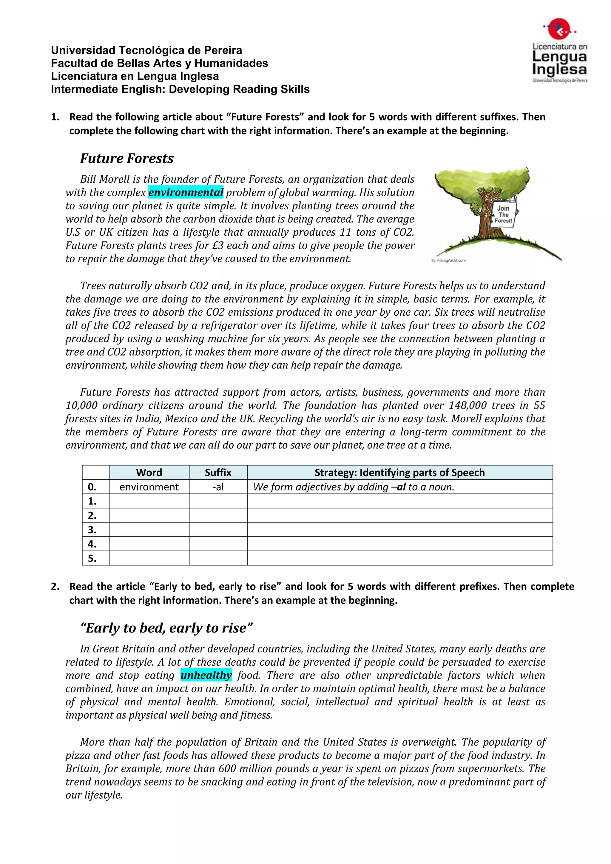 Reading skills (suffixes prefixes) | PDF