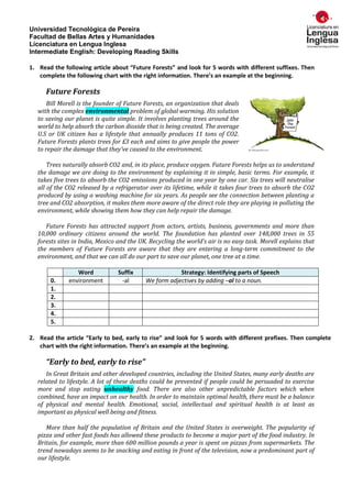 Reading skills (suffixes prefixes) | PDF