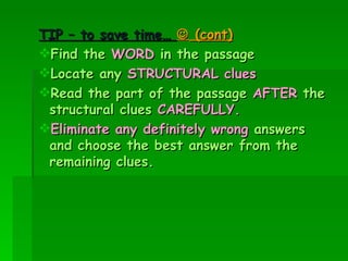 Reading Skills Toefl Summary | PPT