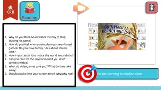 Reading Slides - shared reading comprehension questions | PPTX