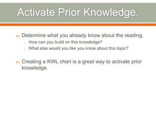 Reading strategies | PPTX