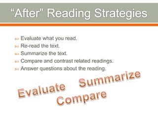 Reading strategies | PPTX