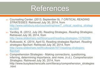 Reading strategies | PPTX