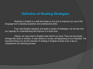 Reading strategies | PPTX