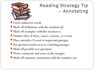 Reading strategies overview | PPT