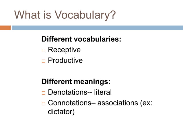 Reading Strategies Vocabulary | PPT