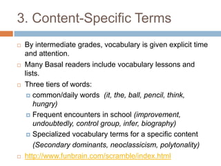 Reading Strategies Vocabulary | PPT