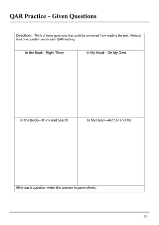 Qar Graphic Organizer