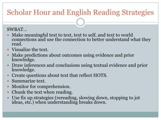 Reading strategies for science final | PPTX | Educational Assessment ...