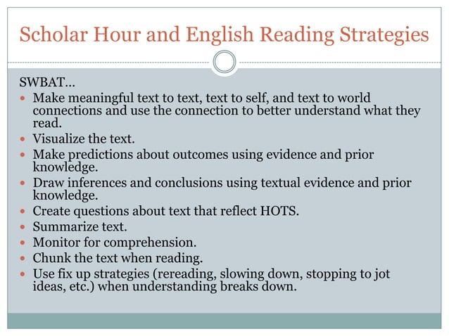 Reading strategies for science final | PPTX | Educational Assessment ...