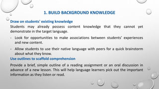 Teaching English as a Second LanguageReading Strategies PPT | PPT