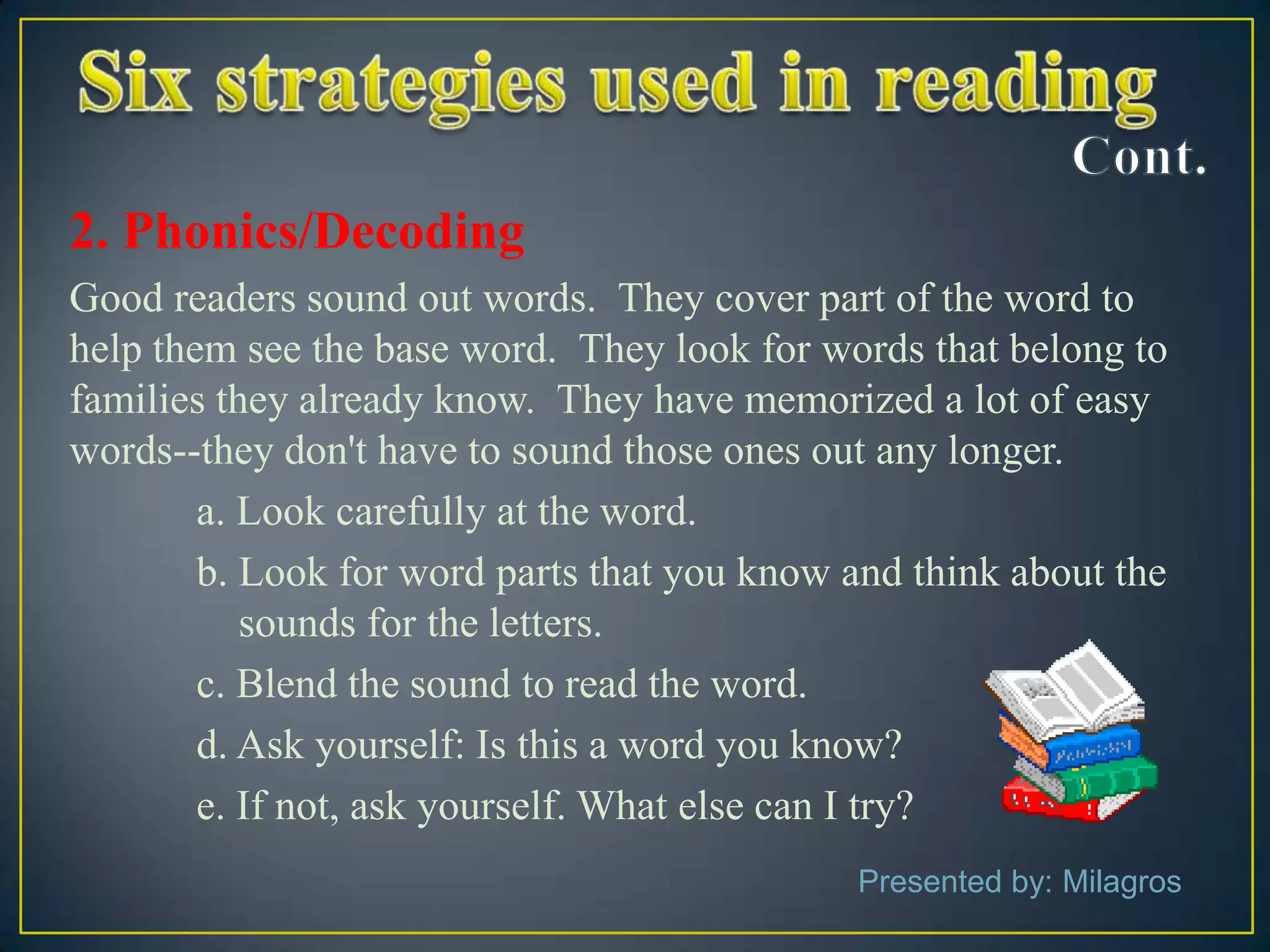 Reading strategies presentation | PPTX