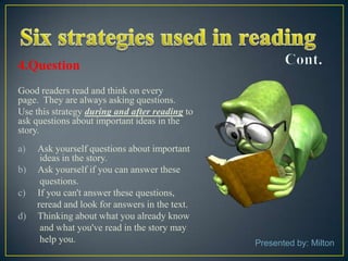 Reading strategies presentation | PPTX
