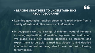 reading strategies to understand text about Geography and History.pptx