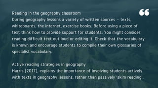 reading strategies to understand text about Geography and History.pptx