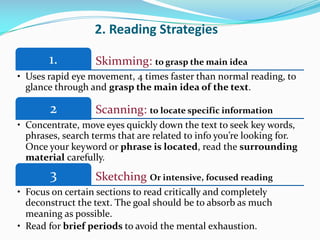 Reading strategies for comprehending research papers | PDF