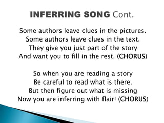 Reading strategy songs 2 | PPTX