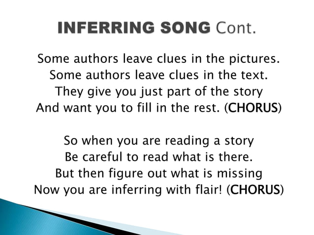 Reading strategy songs 2 | PPT