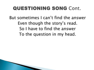 Reading strategy songs 2 | PPT