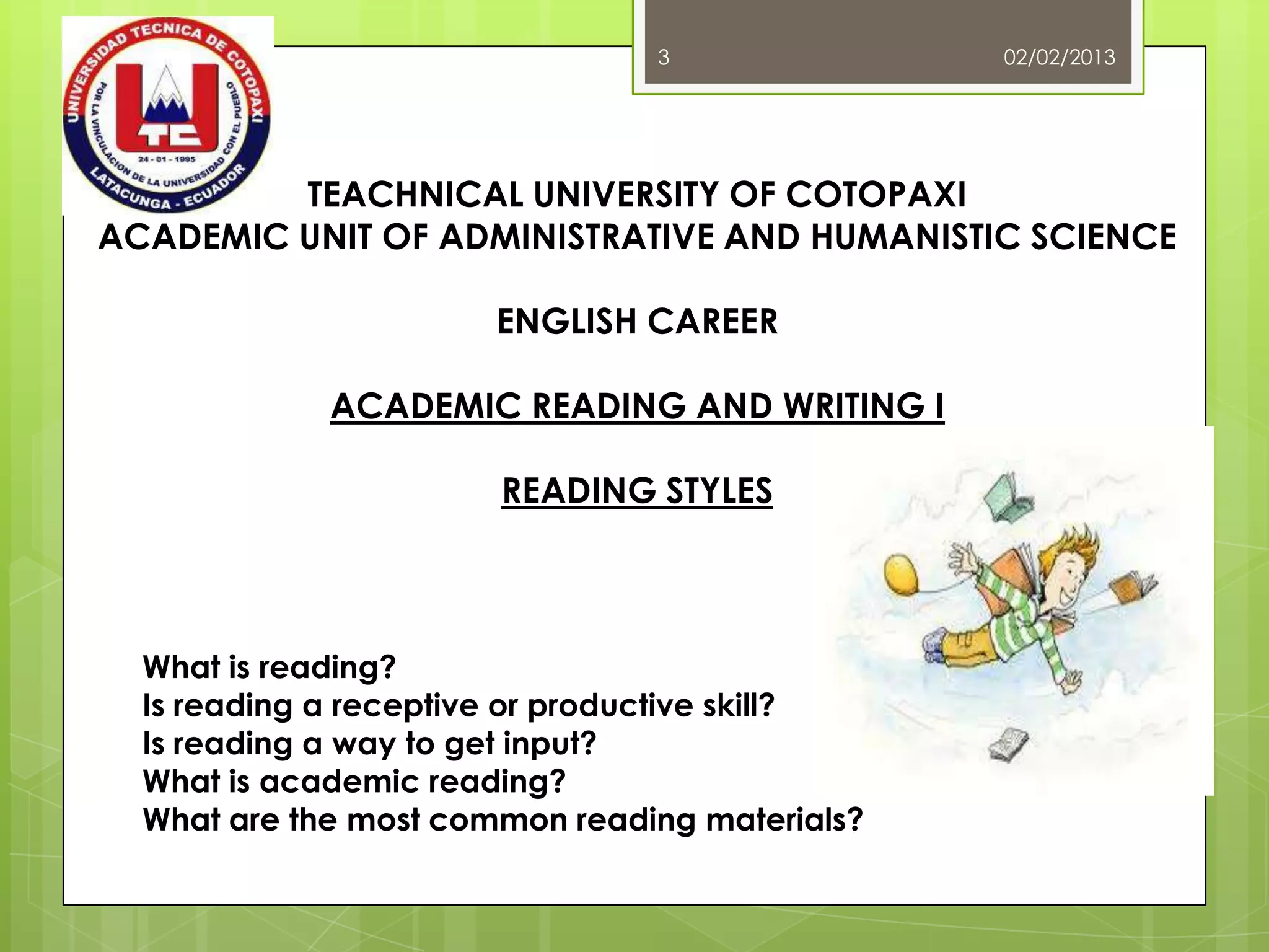 Reading styles | PPTX